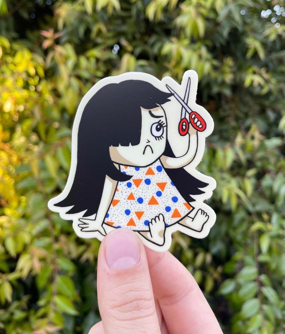 Sticker cut Ur Bangs | Etsy