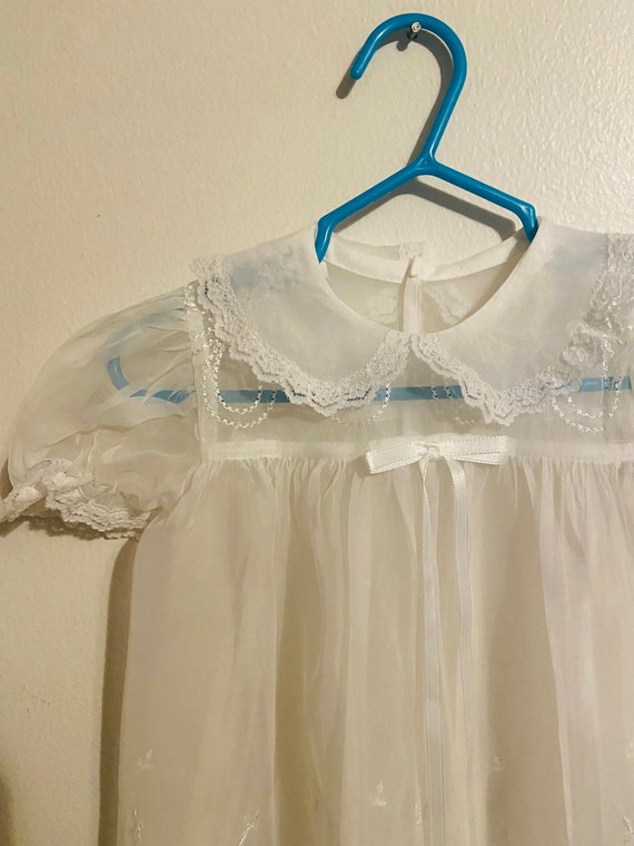Vintage Phyllis Baby Wear Baptism/ Christening Sheer … - Gem