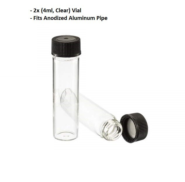 2 Extra Glass Vials 4ml, Clear for Anodized Aluminum Pipe - Etsy