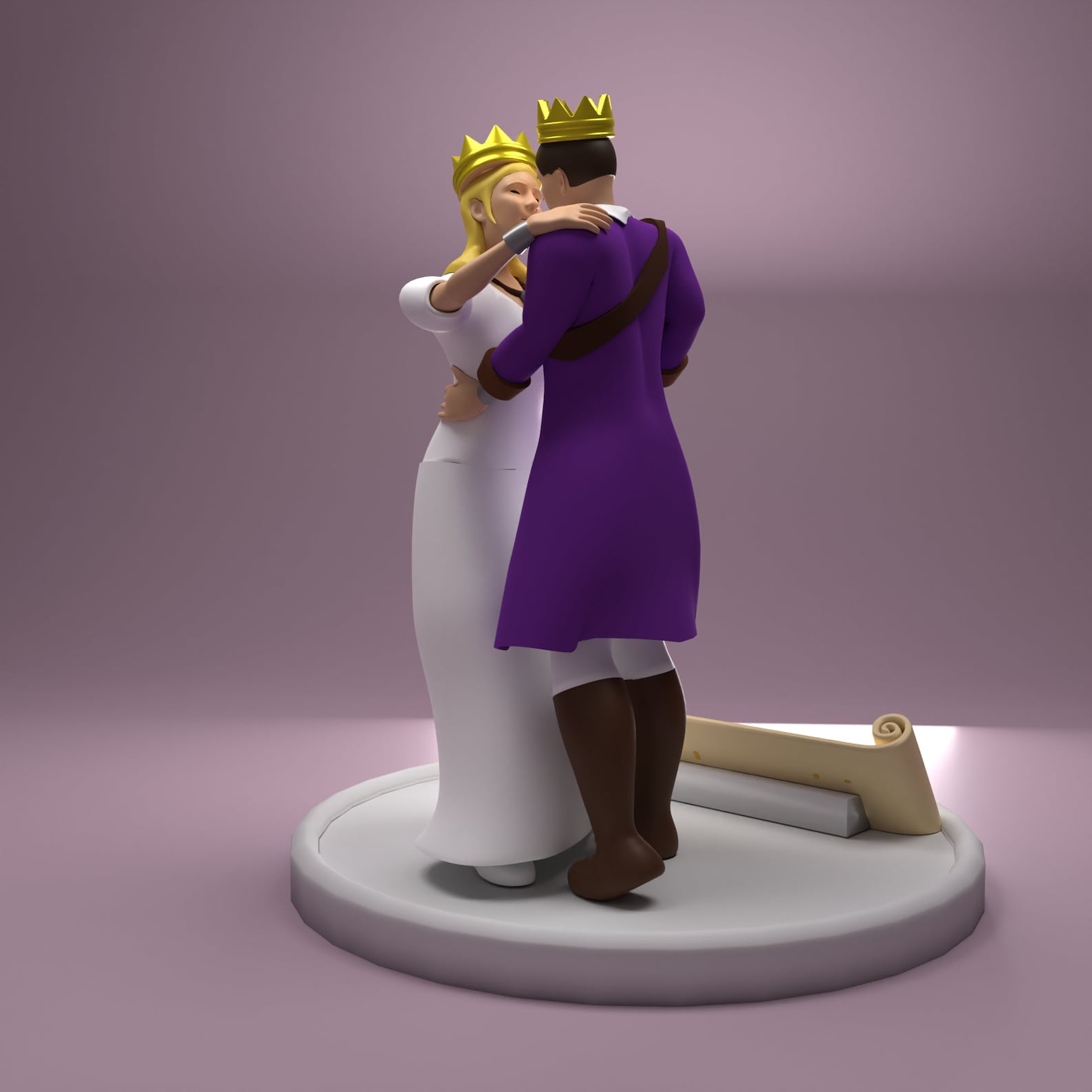 Custom Runescape Wedding Cake Topper, 3D Print Couple Figurine ...