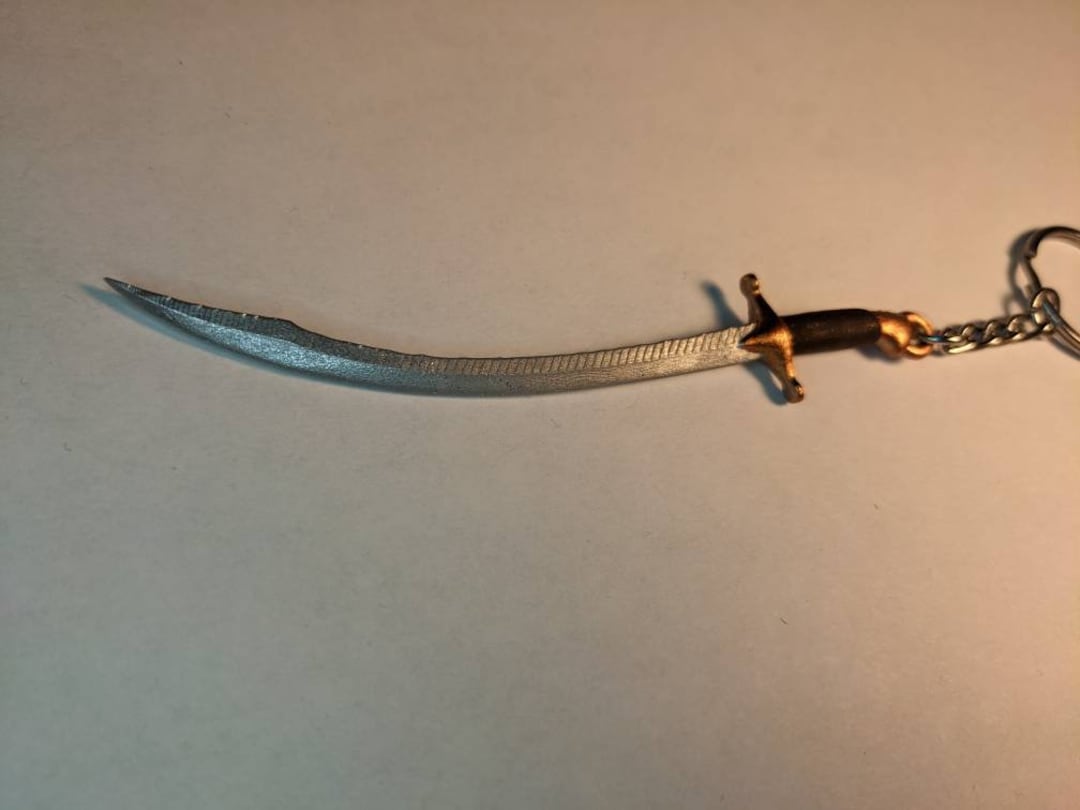 Medieval Scimitar Sword Keychain Charm Accessory Resin 3D Print - Etsy