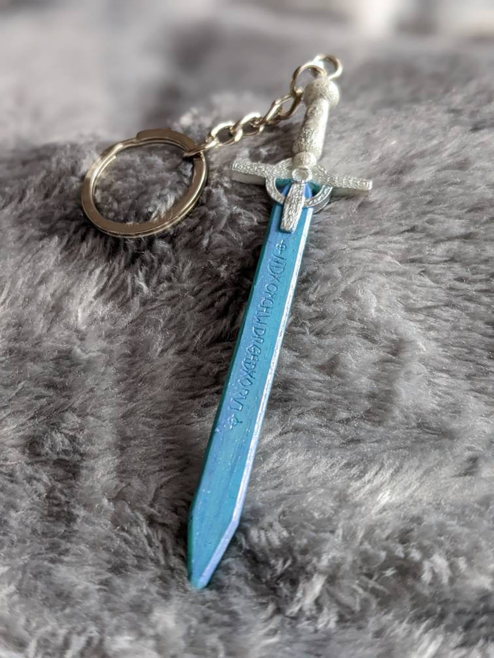 Warrior Nun Inspired Divinium Sword Glow in the Dark Keychain, Sword ...