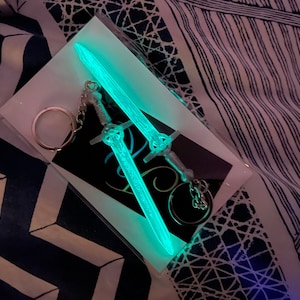 Warrior Nun Inspired Divinium Sword Glow in the Dark Keychain, Sword ...