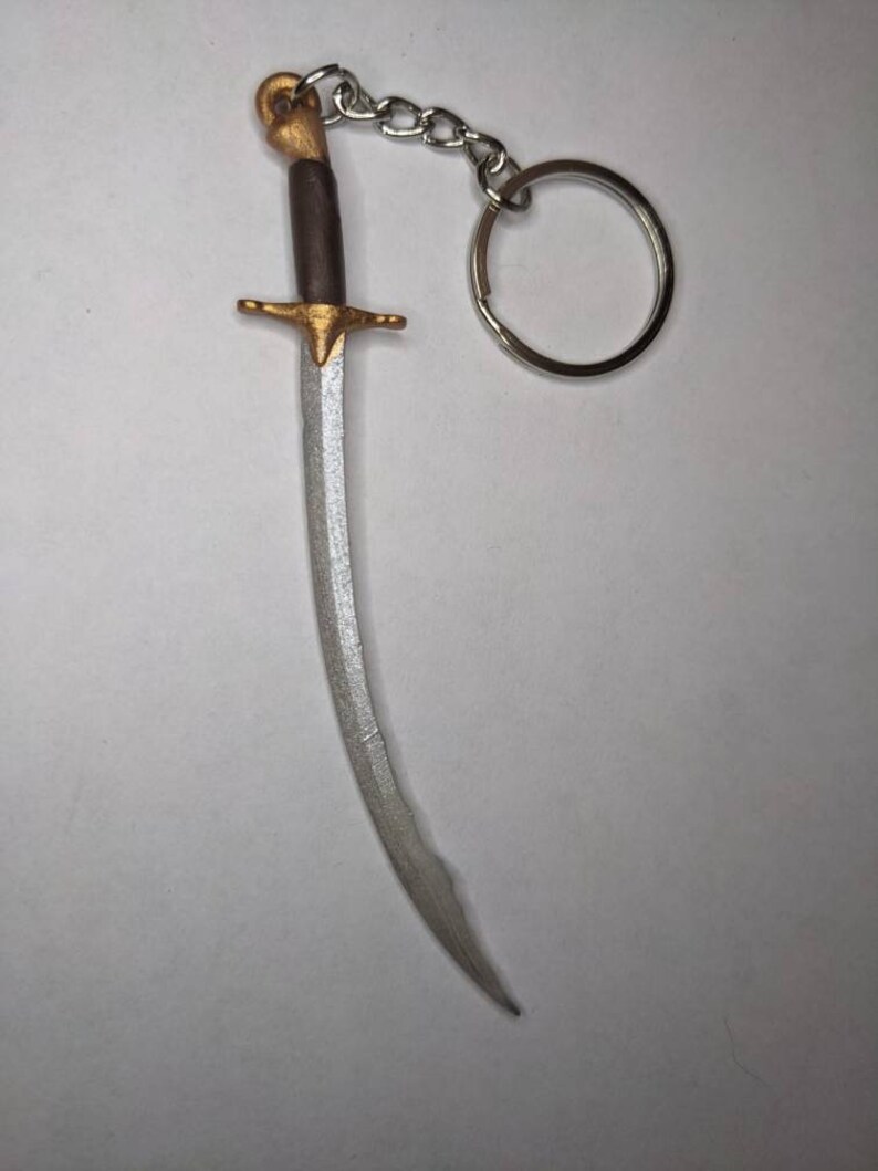 Medieval Scimitar Sword Keychain Charm Accessory Resin 3D - Etsy