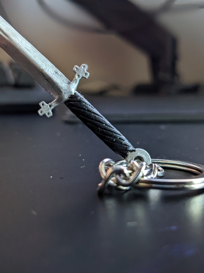 Medieval Claymore Sword Keychain | 3D Print | Accessory ...