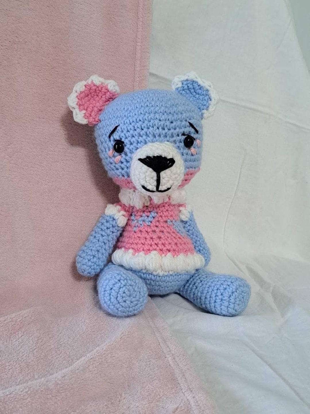 PDF Pattern- Amigurumi Bear Cotton Candy Bear | Crafted Miracles Ice ...