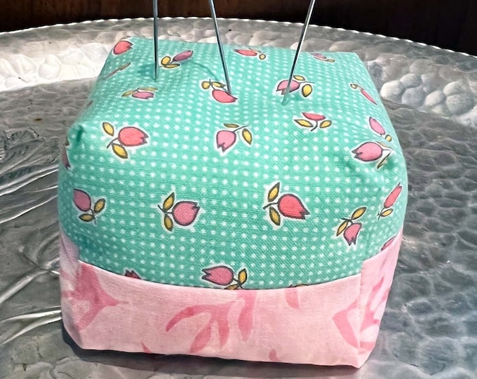 Pincushion Cubed, 3D Square Pincushion, Tiny Tulips Pincushion, Free ...