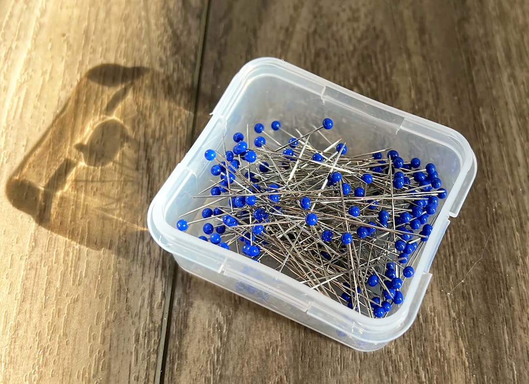 Ultra-fine Glass Head Pins - Azure Blue, 150 Pins, 1 3/8" Long - Etsy