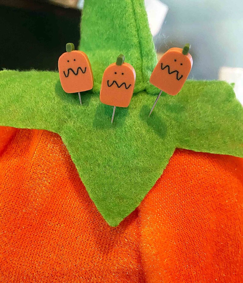 Halloween Straight Pins Squiggle Mouth Pumpkins 5 Piece Pin - Etsy