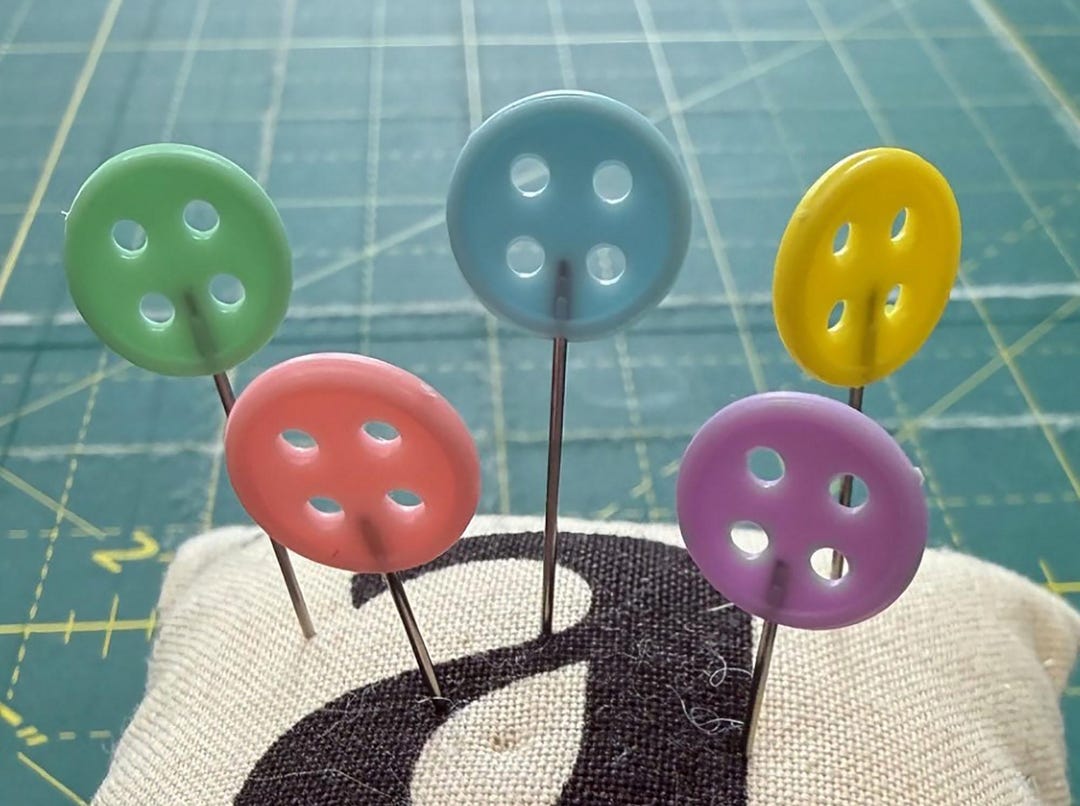 Button Straight Pins for Quilting, Sewing & Crafts, 100 Pins, 2 ...