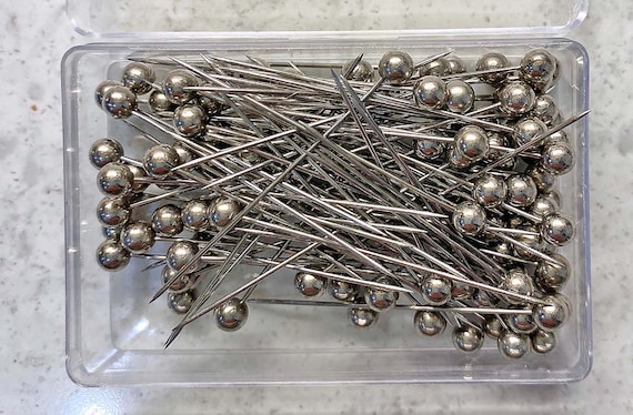 Metallic Burnished Silver Straight Pins for Quilting Sewing & - Etsy