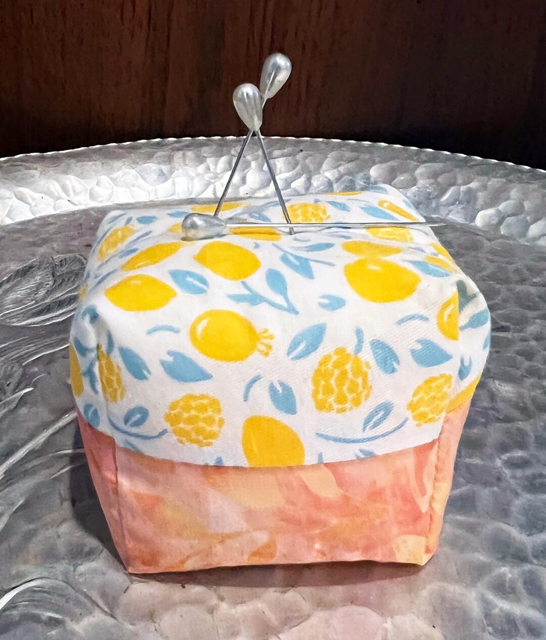 Pincushion Cubed, 3D Square Pincushion, Lemons Pincushion, Free ...