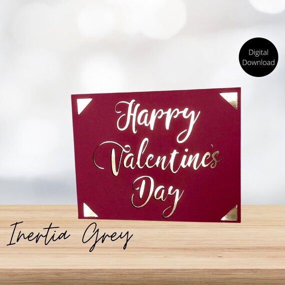 Happy Valentine's Day Insert Card SVG Simple Intricate | Etsy
