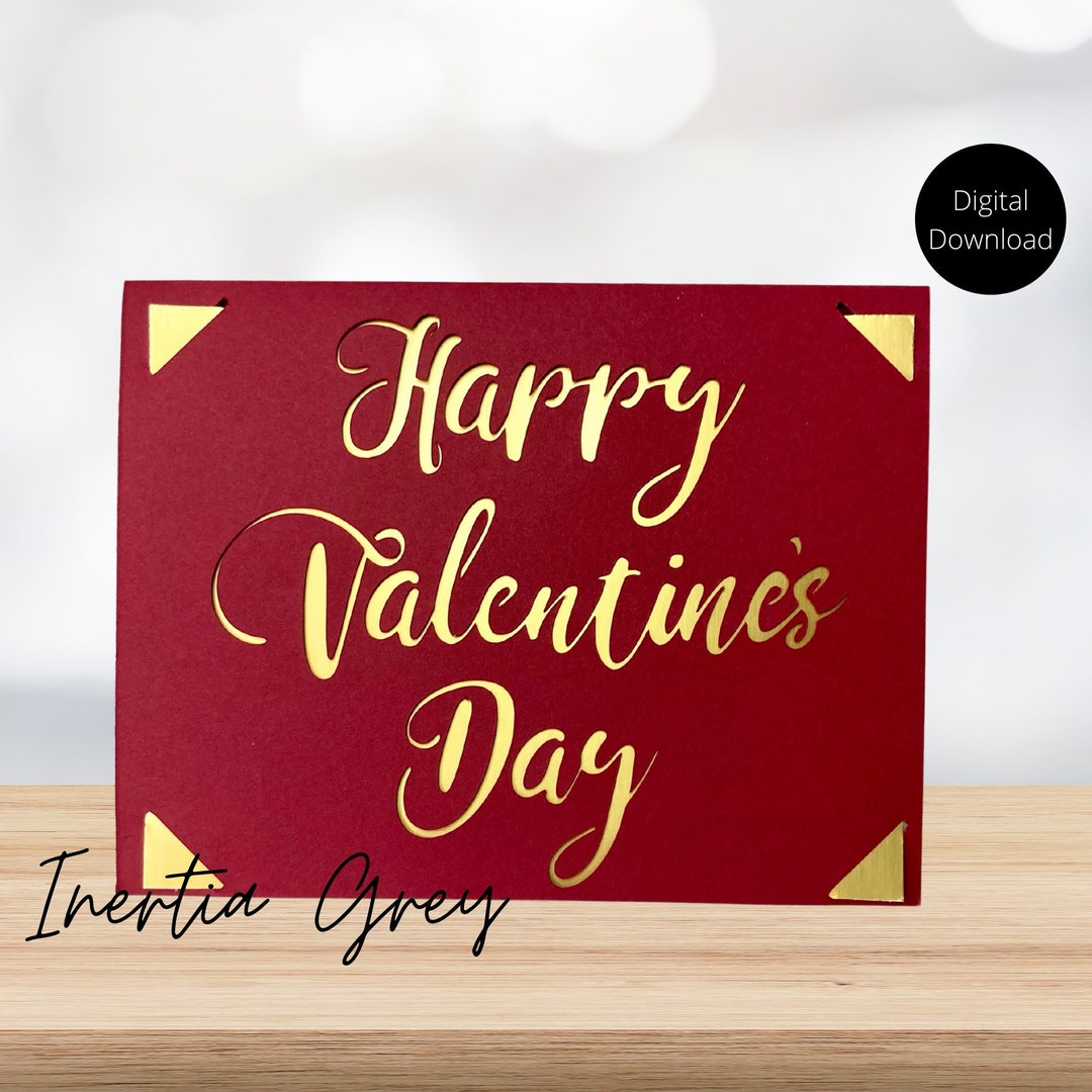 Happy Valentine's Day Insert Card SVG- Simple Intricate- Cricut ...