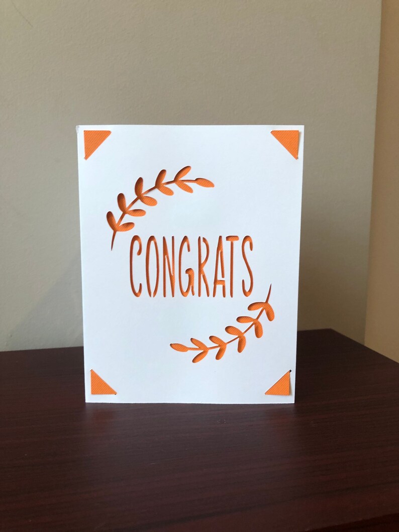 Congrats Congratulations Insert Card SVG Digital Cut File - Etsy