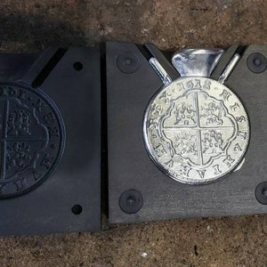Graphite Casting Mold - Pirate Coin Bullion - Pour Your Own 1618 ...
