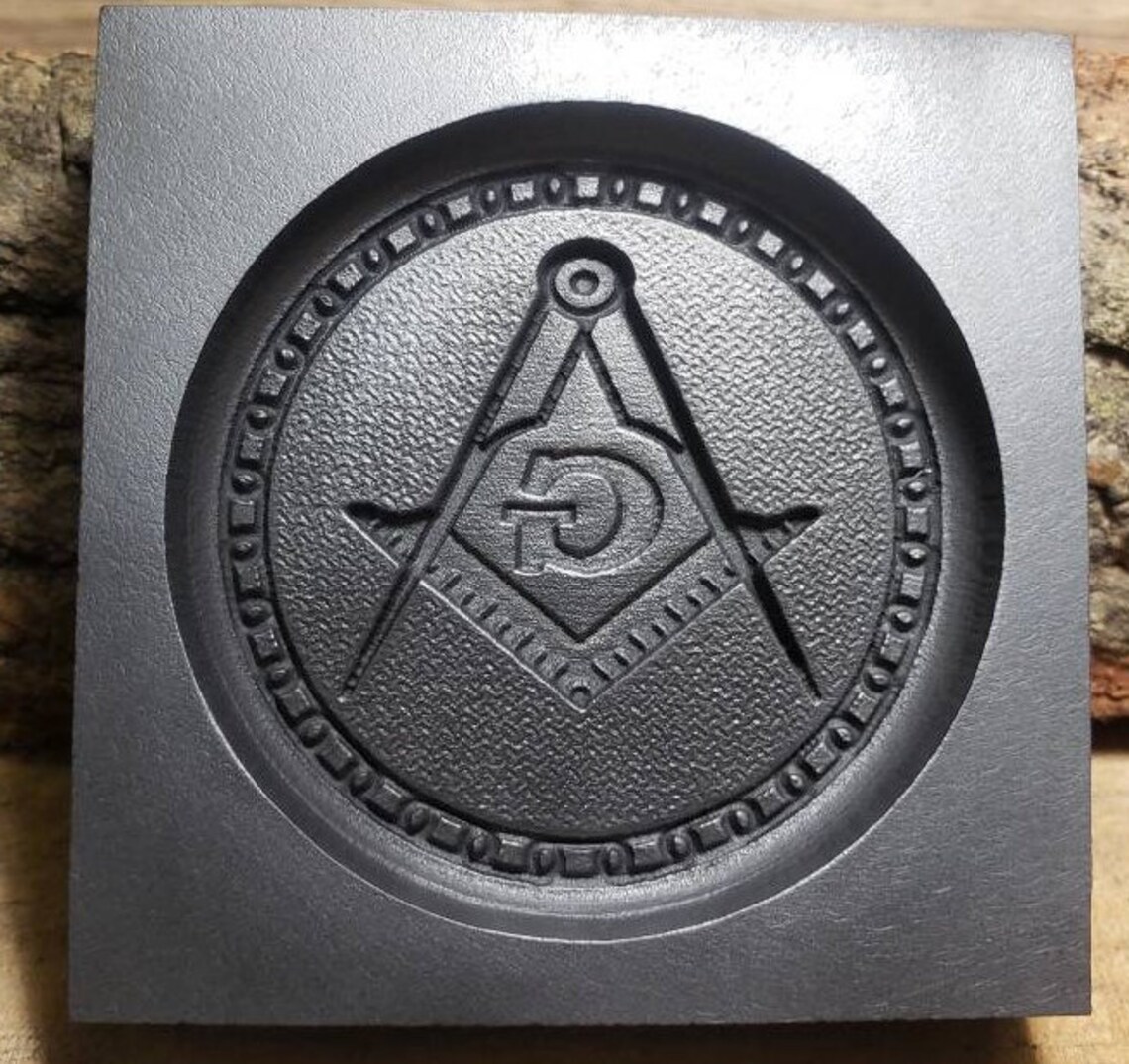Graphite Casting Mold Masonic Square and Compass Round Ingot - Etsy