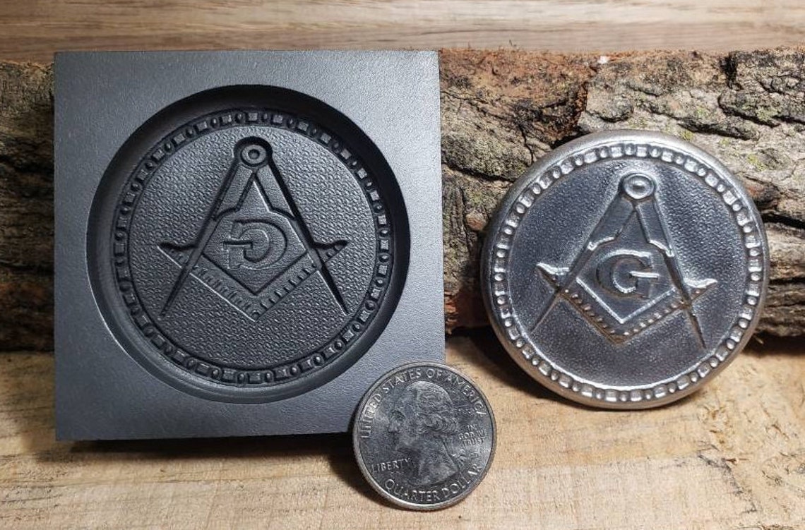Graphite Casting Mold Masonic Square and Compass Round Ingot - Etsy