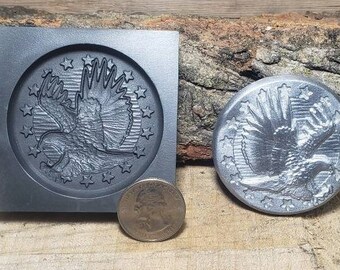 Graphite Casting Mold Pentacle Pagan 2 1/8 Diameter Round Ingot - Etsy