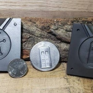 Graphite Coin Mold TARDIS and Dalek Coin Cast Your Own Bullion Coins - Etsy