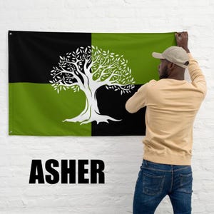 Hebrew Yisraelite "tribe OF Asher" Wall Banner - Etsy