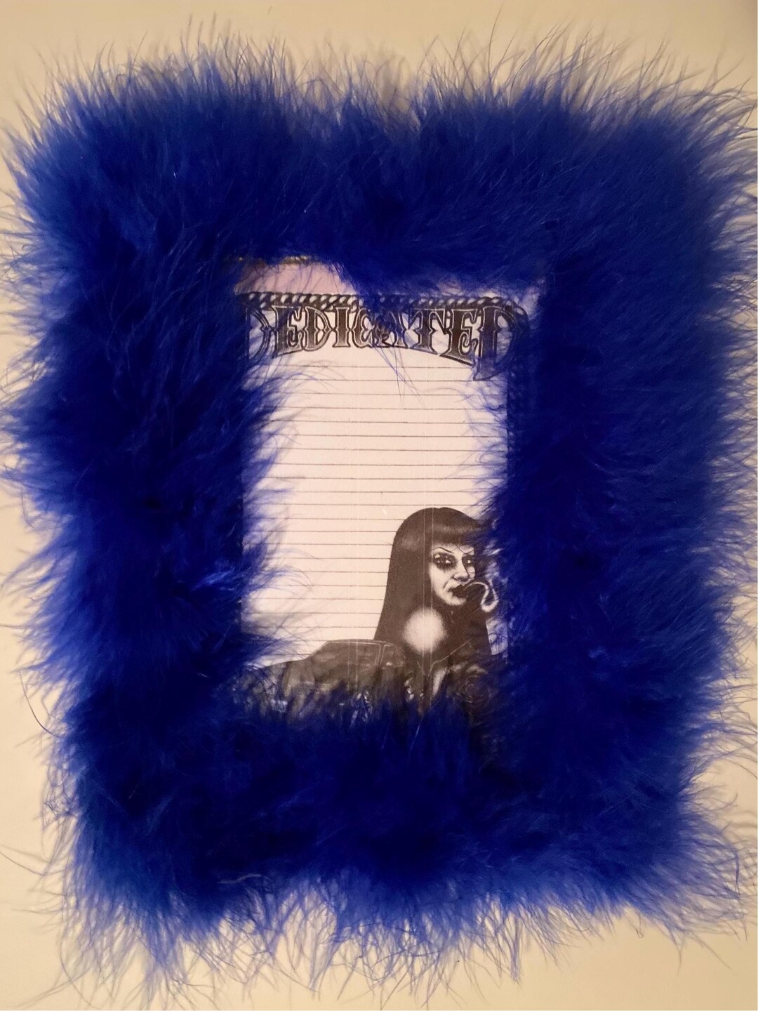 Mini ROYAL BLUE Fluffy Furry Frame - Etsy
