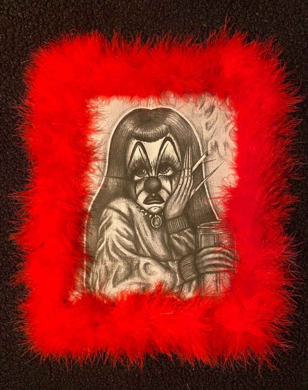 Red Fluffy Furry Frame - Etsy