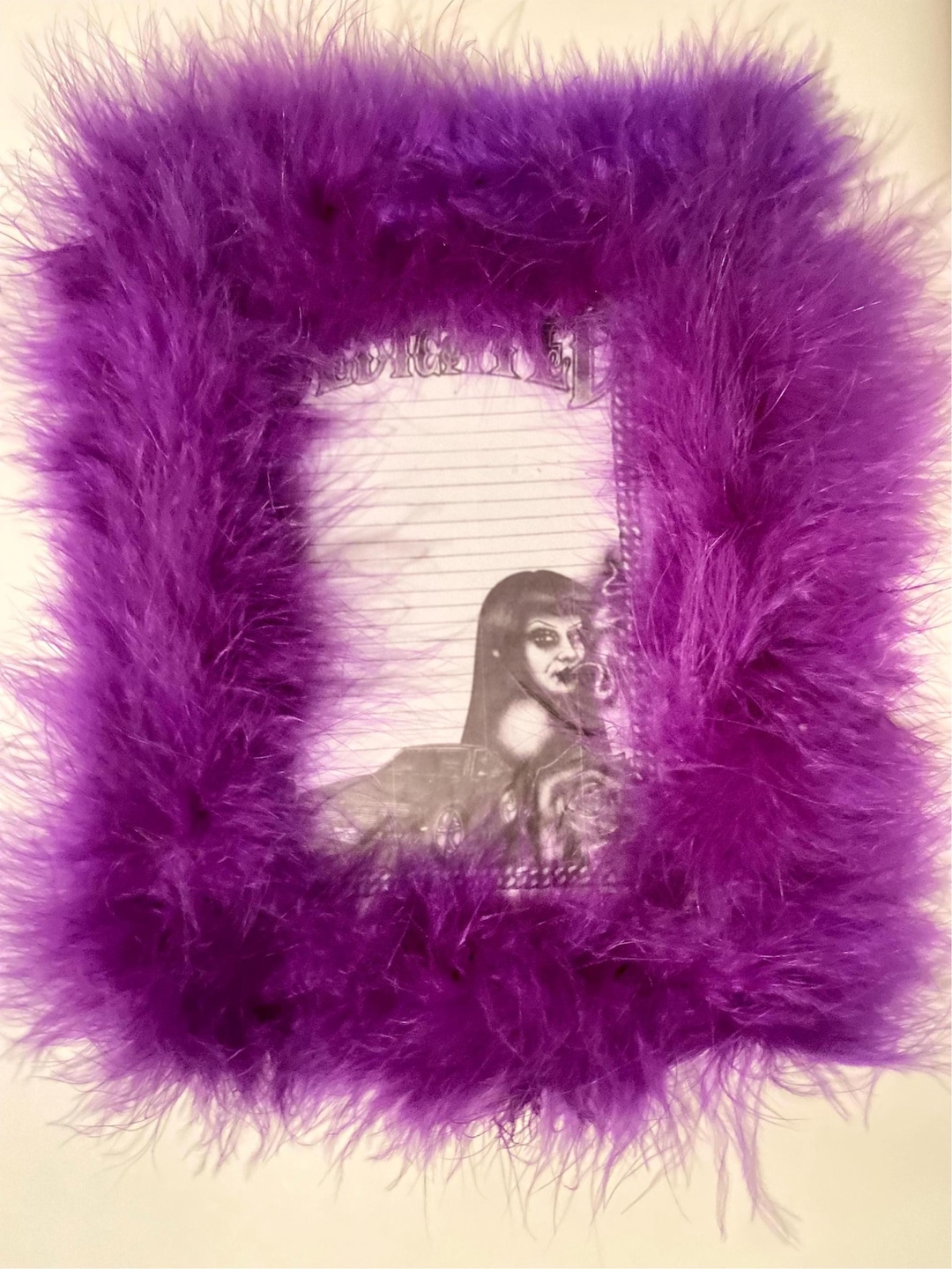 Mini PURPLE Fluffy Furry Frame - Etsy