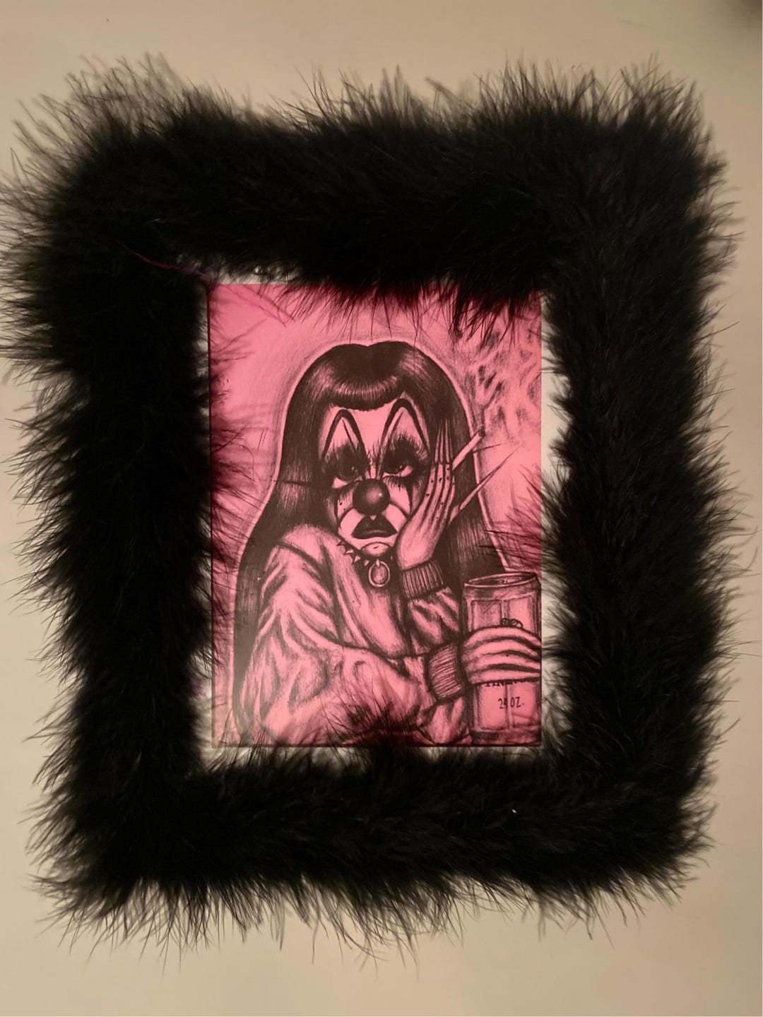 Mini BLACK Fluffy Furry Frame - Etsy