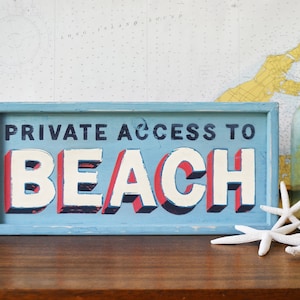 Rustic Beach Wood Sign, Weathered Beach Decor, Coastal Farmhouse Wall ...