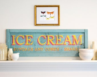 Antique Ice Sign - Etsy