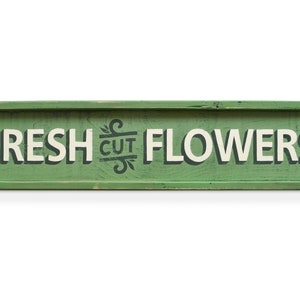 Flower Shop Sign, Rustic Spring Wall Decor, Flower Market, Fresh Cut ...