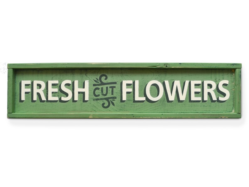 Flower Shop Sign, Rustic Spring Wall Decor, Flower Market, Fresh Cut ...