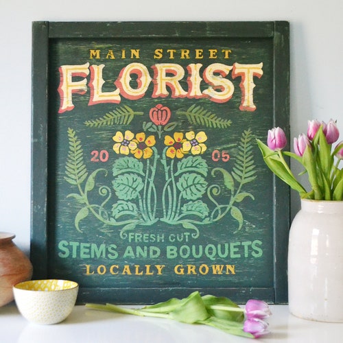 Flower Shop Sign Fresh Flower Market Flower Lover Gift - Etsy