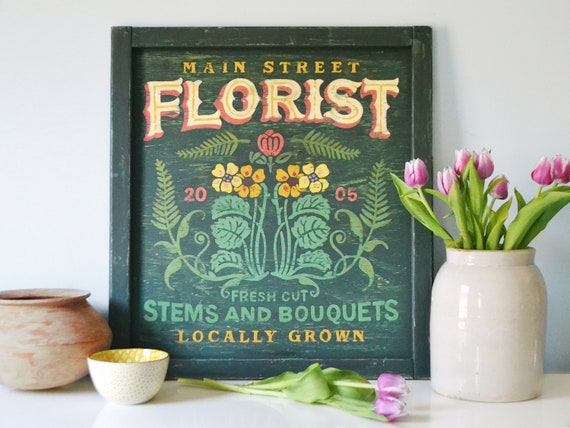Flower Shop Sign Fresh Flower Market Flower Lover Gift | Etsy