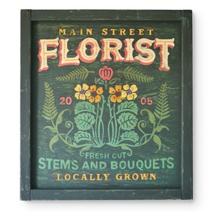 Flower Shop Sign, Fresh Flower Market, Flower Lover Gift, Farmhouse ...