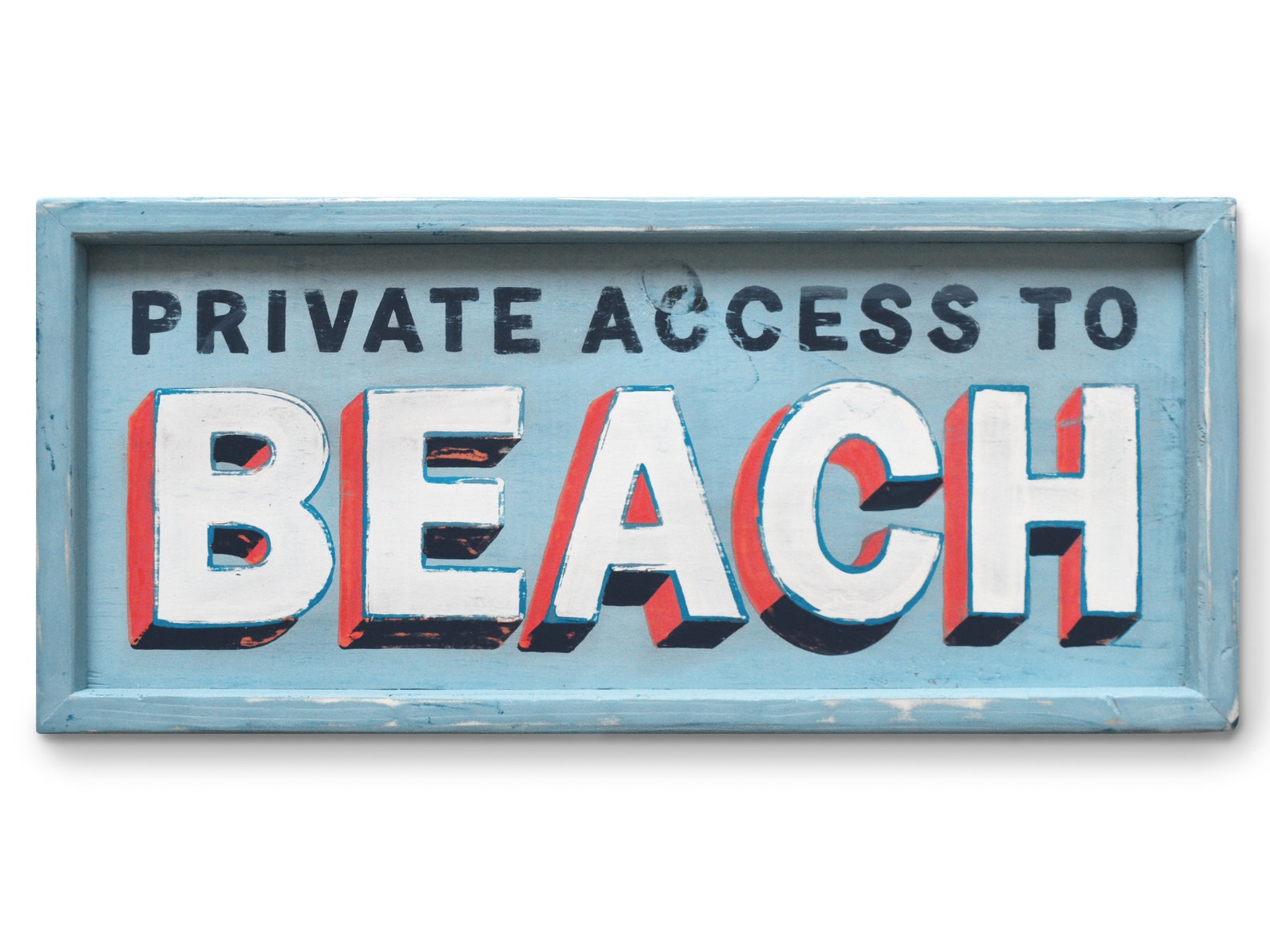 Rustic Beach Wood Sign, Weathered Beach Decor, Coastal Farmhouse Wall ...