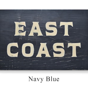 East Coast Sign, Coastal Wall Art, New England Nautical, Beach House ...