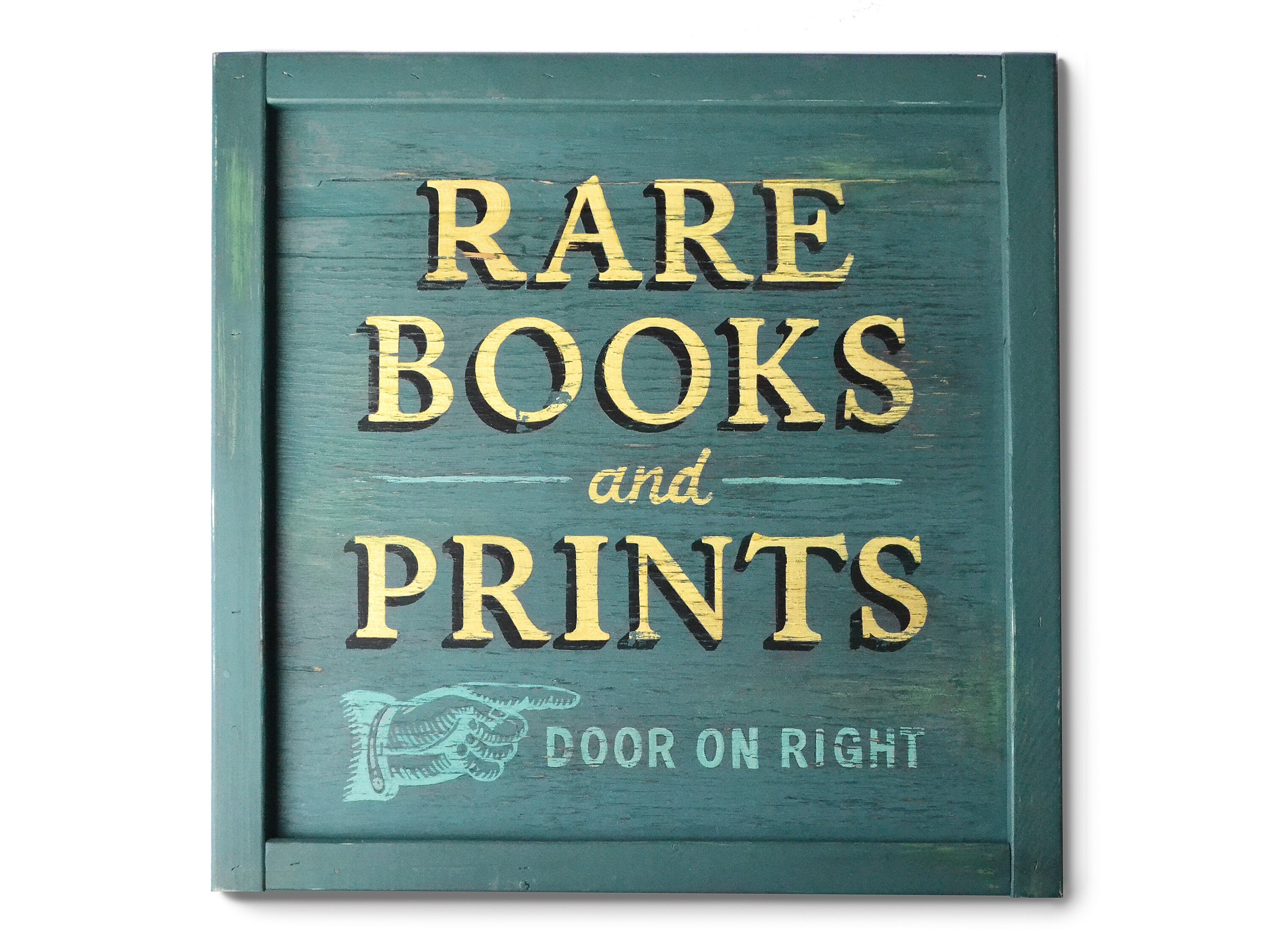 Bookstore Wood Sign Vintage Bookshop Wall Art Rustic Office | Etsy