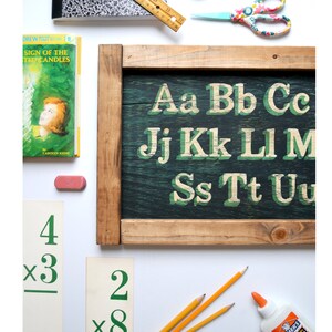 Vintage Alphabet Wood Sign Schoolhouse Decor Homeschool | Etsy
