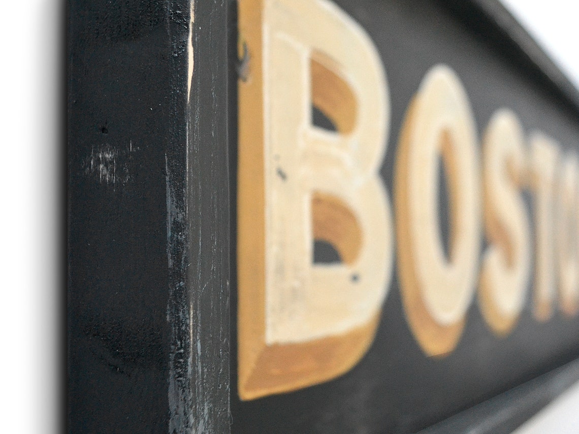 Boston Wall Art, Antique Boston Wood Sign, Boston Home Gift, Primitive ...