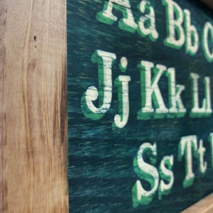 Vintage Alphabet Wood Sign, Schoolhouse Decor, Homeschool Classroom ...