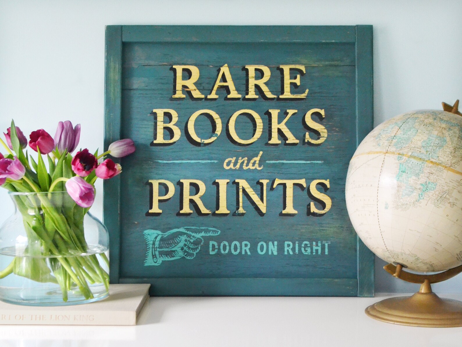 Bookstore Wood Sign Vintage Bookshop Wall Art Rustic Office | Etsy