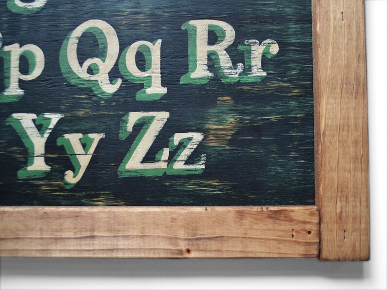 Vintage Alphabet Wood Sign Schoolhouse Decor Homeschool | Etsy