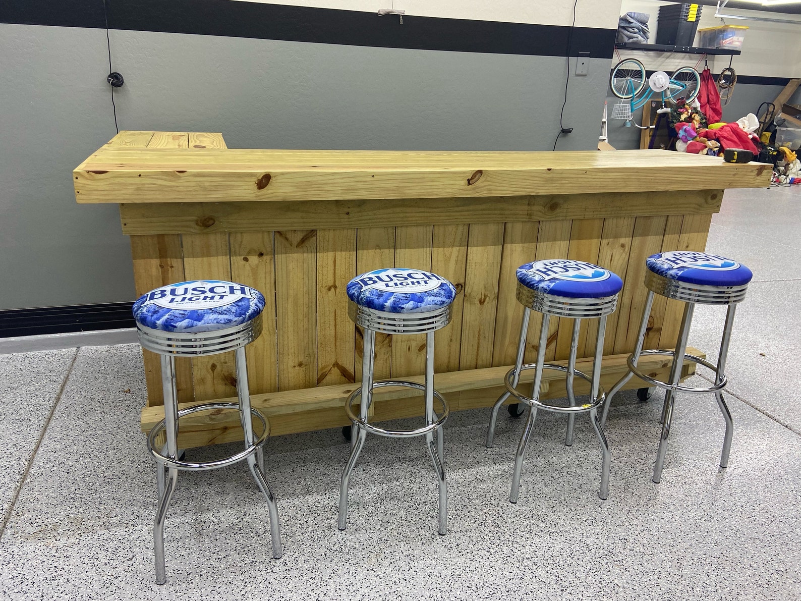 Custom Outdoor Bar, Handmade Wood Bar for Home or Events – Wheels ...