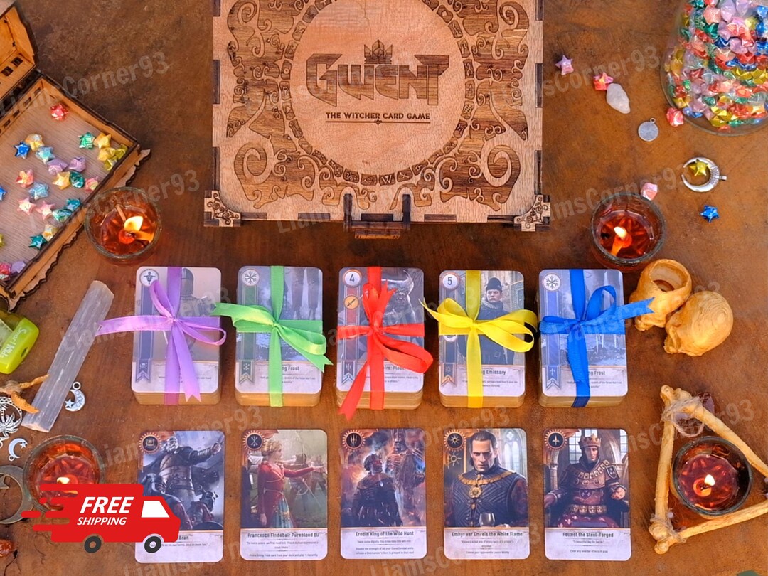Gwent Card Set Gwent Card Wooden Box 5 Decks Gwent Playmat & Map ...