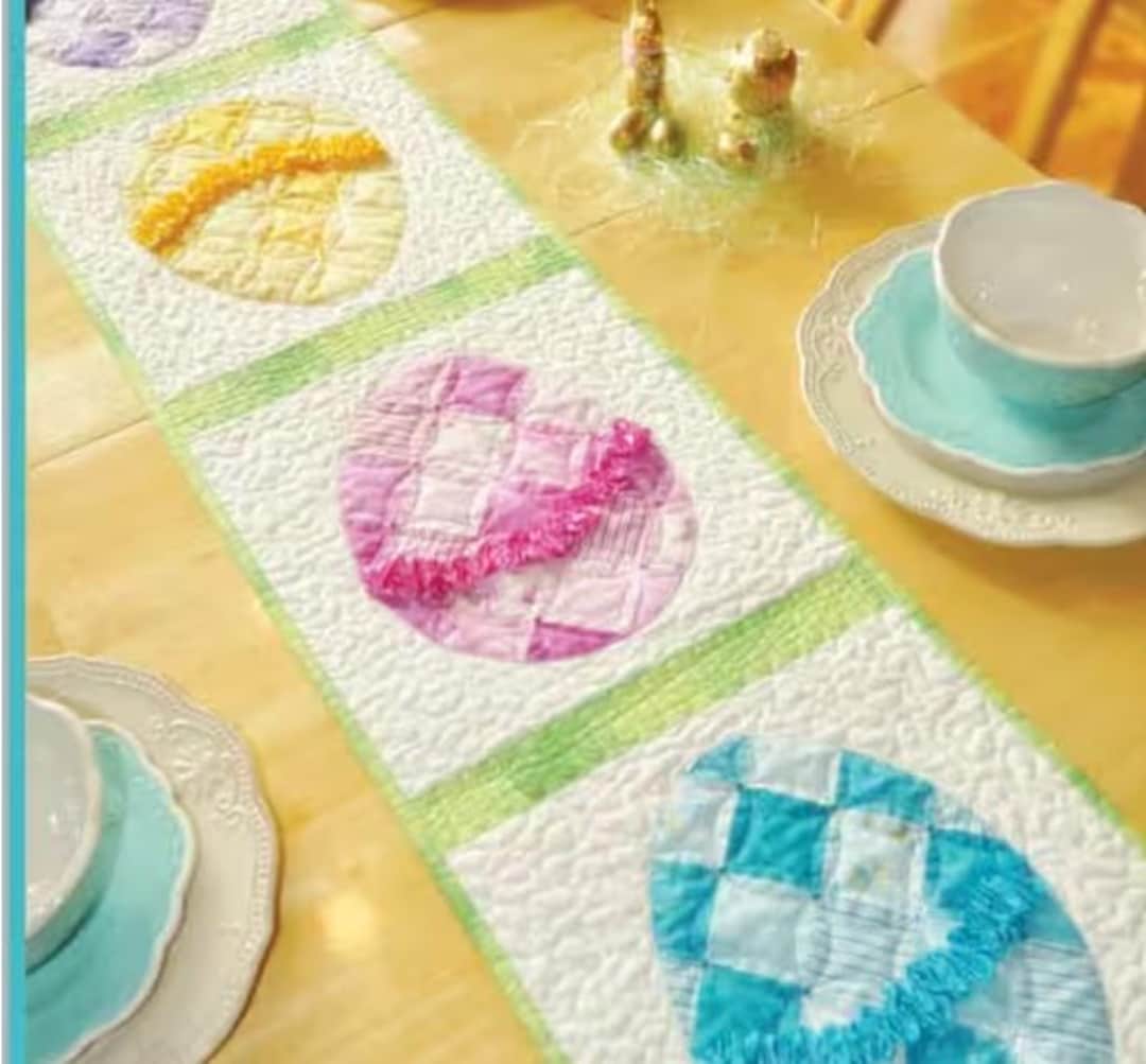 Ruched Easter Egg Table Runner Quilt Pattern - Etsy