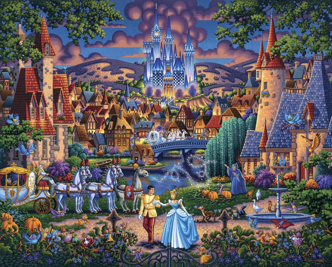 Disney Cinderella Ball Scene Panel - Digital Print - Etsy