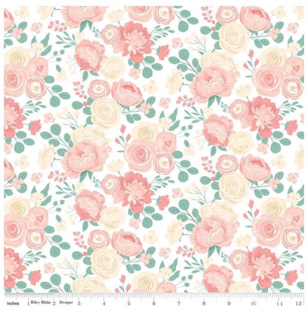 At First Sight - Roses on Cream Fabric by Riley Blake Designs - Etsy