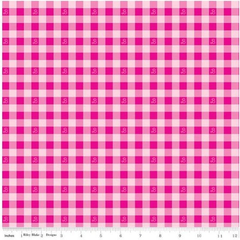 Pink Gingham Fabric - Etsy